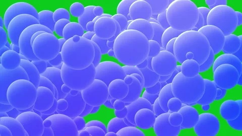 purple round particle animation on a gre... | Stock Video | Pond5