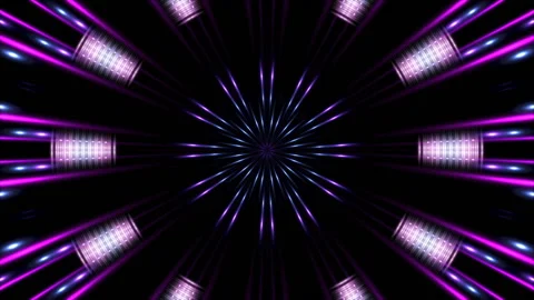 purple shape and flashing light on black... | Stock Video | Pond5