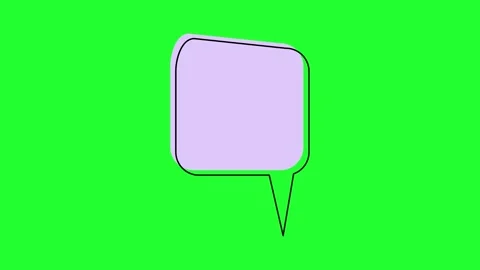 Purple thought bubble on green screen ch... | Stock Video | Pond5