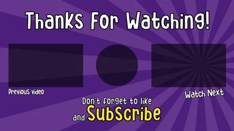 Purple Youtube End Screen Video Card Ani... | Stock Video | Pond5