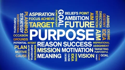 Purpose animated word cloud,animation te... | Stock Video | Pond5