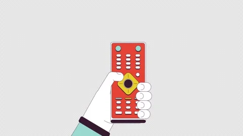 Push button remote control line 2D chara... | Stock Video | Pond5