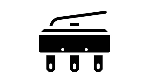 push button switch glyph icon animation | Stock Video | Pond5
