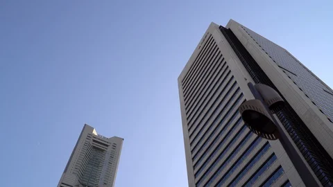 Push-In View Of A Modern High Rise Offic... | Stock Video | Pond5