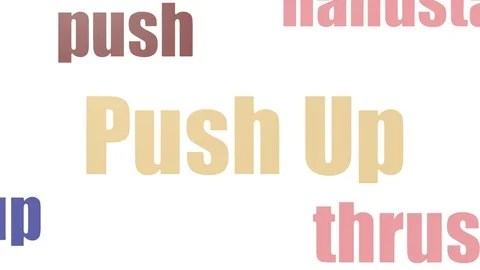 Push Up Word Cloud Animated On White Bac... | Stock Video | Pond5