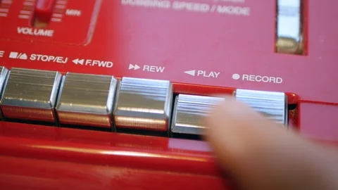 Pushing Play Button On A Vintage Audio S... | Stock Video | Pond5