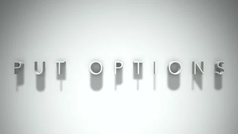 put options 3D title animation with shad... | Stock Video | Pond5