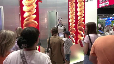 Putin makes Soviet-inspired exhibition t... | Stock Video | Pond5