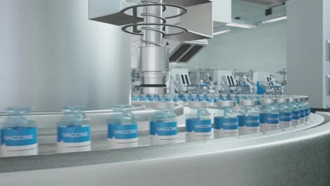 Putting Bottle Caps On Moving Pharmaceut... | Stock Video | Pond5