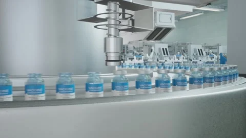 Putting Bottle Caps On Moving Pharmaceut... | Stock Video | Pond5