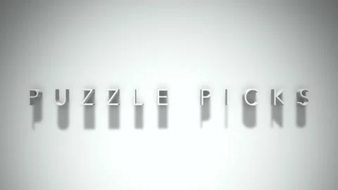 puzzle picks 3D title animation white te... | Stock Video | Pond5