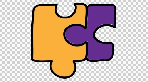 Puzzle in two pieces animation with tran... | Stock Video | Pond5