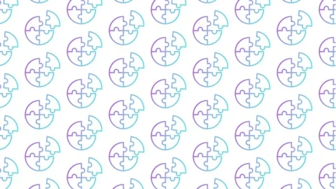 Puzzle White Animated Loop Background 4K | Stock Video | Pond5