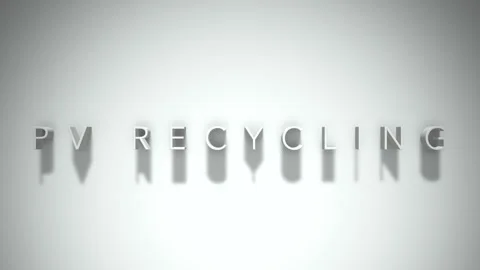 pv recycling 3D title animation white t... | Stock Video | Pond5