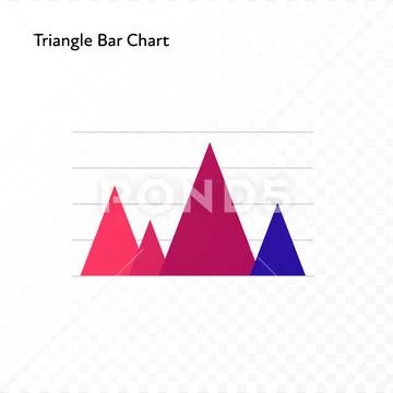 Pyramid bar chart isolated on white to transparent background.: Royalty ...