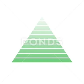 Pyramid scheme 10 ten steps. vector hierarchy level chart graph, green ...