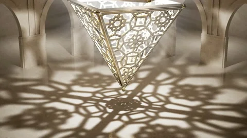 Pyramid shadow lamp casting shadows. Bot... | Stock Video | Pond5