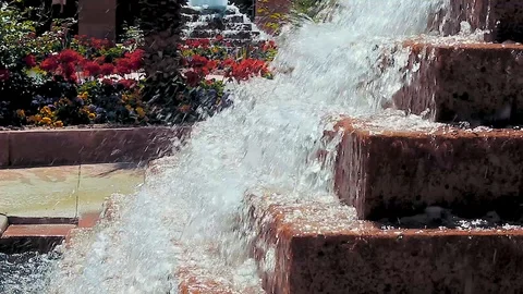 The Pyramid Waterfall. Watch the water c... | Stock Video | Pond5