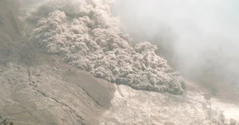 Pyroclastic Flow Tears Down Flanks Of Er... | Stock Video | Pond5