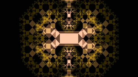 Pythagoras tree patterns in tunnel anima... | Stock Video | Pond5