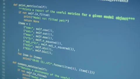 Python Code Stock Footage ~ Royalty Free Stock Videos | Pond5