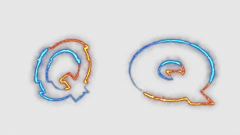 Q Letters Syber Light Font, Alpha Channe... | Stock Video | Pond5