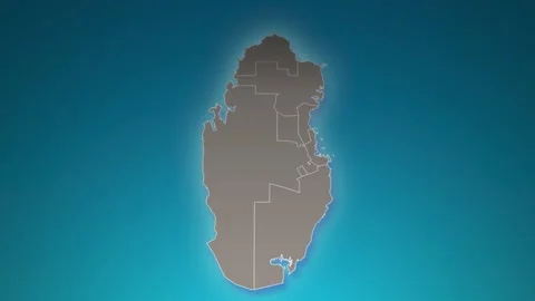 qatar country map with zoom in Realistic... | Stock Video | Pond5