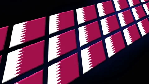 Qatar Flag Animated Background 3d Animat... | Stock Video | Pond5
