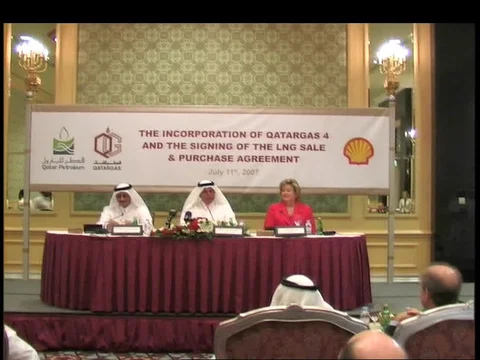 QATAR: Qatar, Shell LNG project cost ris... | Stock Video | Pond5