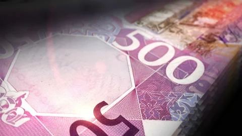 Qatar Riyal money counting seamless loop | Stock Video | Pond5