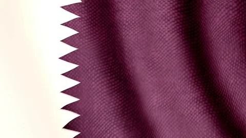Qatari flag waving animation | Stock Video | Pond5