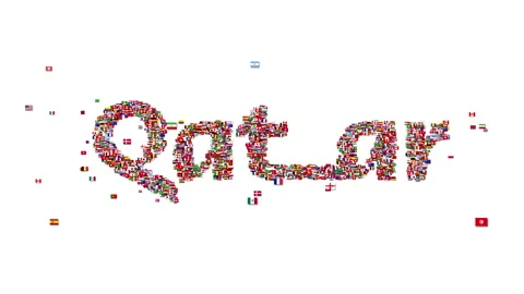 Qatar's title is revealed with various c... | Stock Video | Pond5