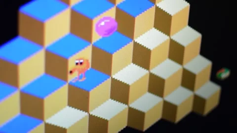 qbert arcade game. q*bert arcade video g... | Stock Video | Pond5