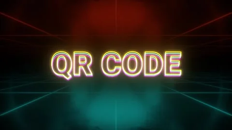 QR code animation retro background | Stock Video | Pond5