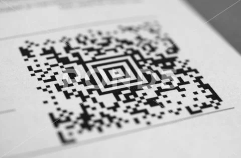 QR code barcode QR code barcode (meaning Quick Response Code) Copyright ...