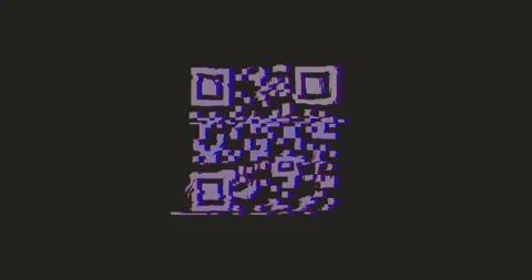 qr code glitch digital background. | Stock Video | Pond5