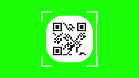 qr code with semicircle frame being scan... | Stock Video | Pond5