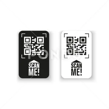 QR code for smartphone. Qr code for payment. QR code frame vector set ...