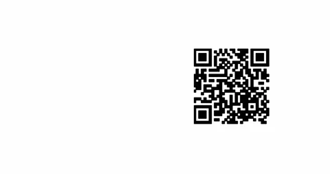 QR code on white background with copy sp... | Stock Video | Pond5