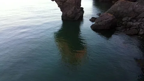 Quaco Head rock view at dusk in Biospher... | Stock Video | Pond5