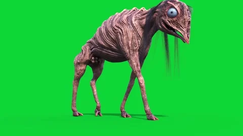Quadrupedal Monster Green Screen Walks F... | Stock Video | Pond5