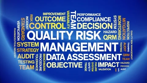 Quality Risk Management animated word cl... | Stock Video | Pond5