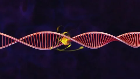 Quantum Biology. DNA with particles orbi... | Stock Video | Pond5