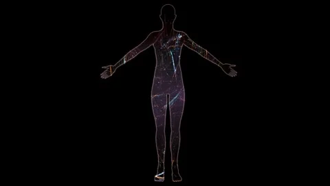 Quantum Biology. Human body with particl... | Stock Video | Pond5
