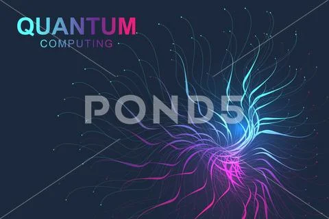 Quantum computer technology concept. Deep learning artificial ...