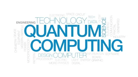 Quantum computing animated word cloud, t... | Stock Video | Pond5