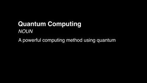 Quantum Computing definition animation b... | Stock Video | Pond5