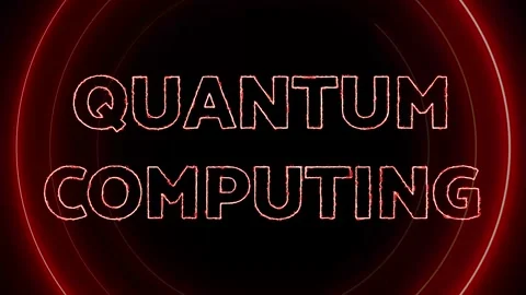 Quantum Computing neon sign animated on ... | Stock Video | Pond5