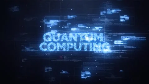 Quantum Computing Word on Dynamic Techno... | Stock Video | Pond5