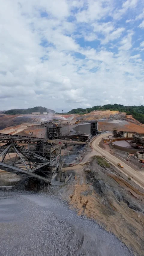 Quarry Site With Excavator, Loaders, Sto... | Stock Video | Pond5